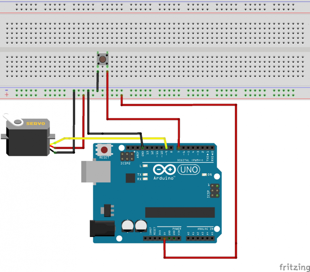 Glücksrad mit 360 Grad Servomotor - Funduino - Kits und Anleitungen für Arduino